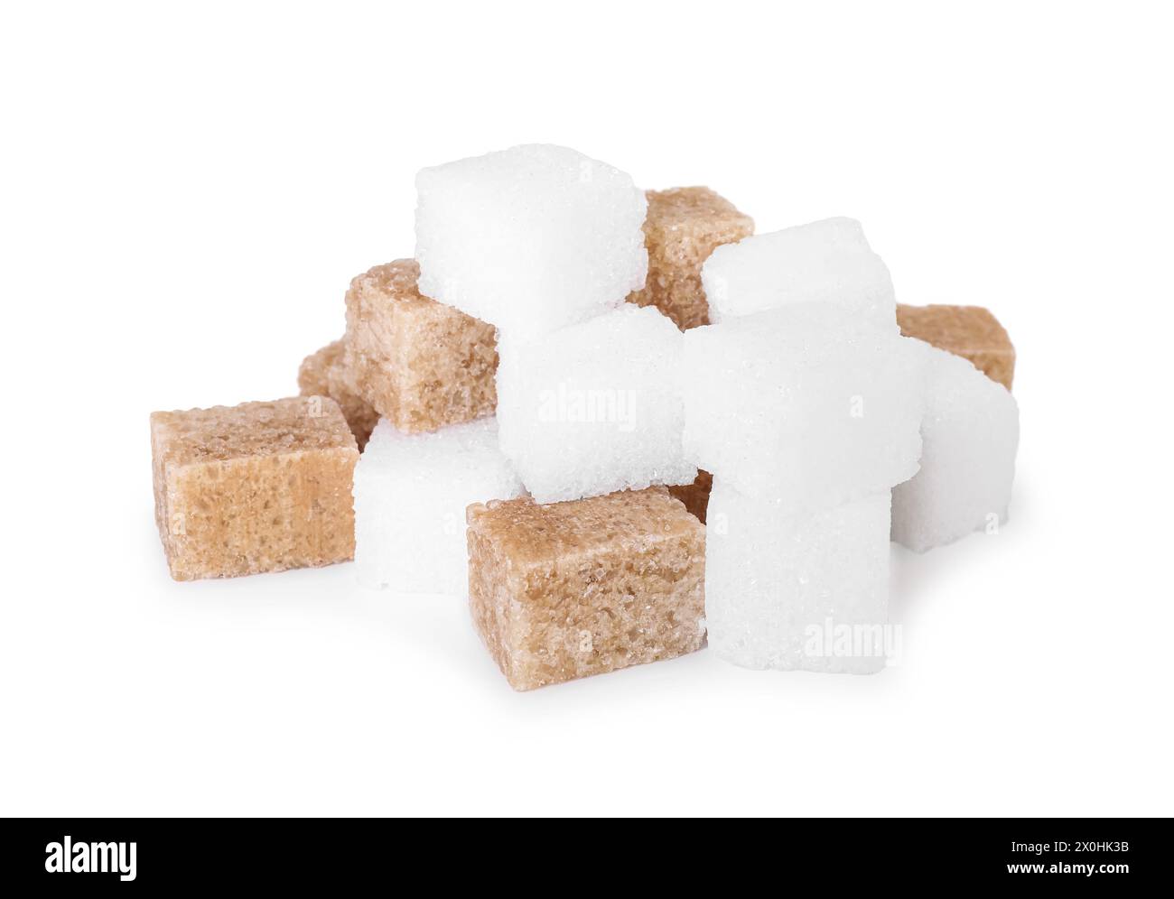 Different types of sugar isolated on white Stock Photo - Alamy