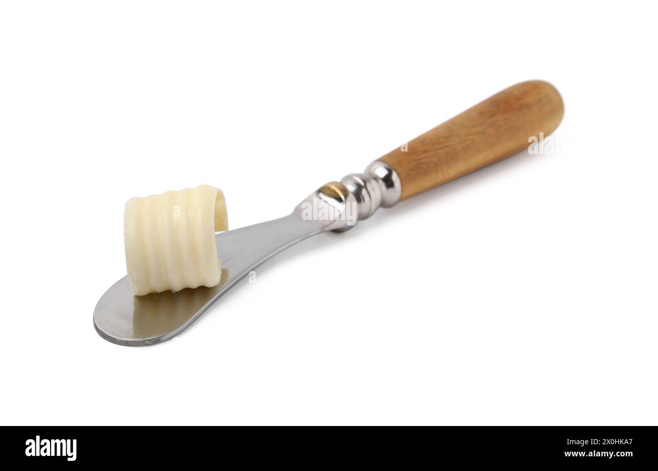 Butter curl on knife Cut Out Stock Images & Pictures - Alamy