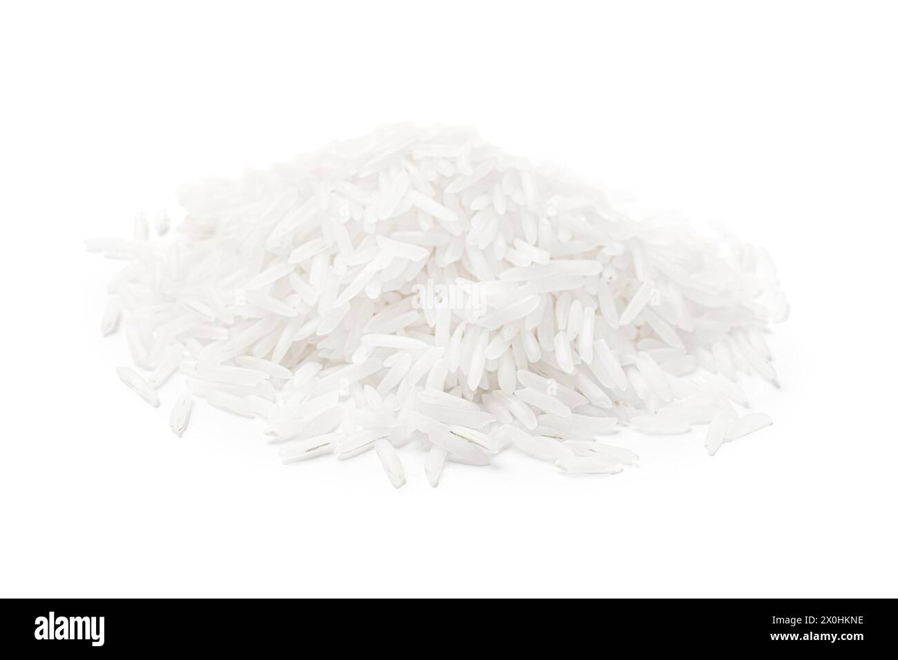 Pile of raw basmati rice isolated on white Stock Photo - Alamy