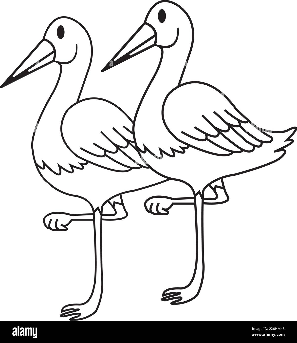 Long legged bird Black and White Stock Photos & Images - Alamy