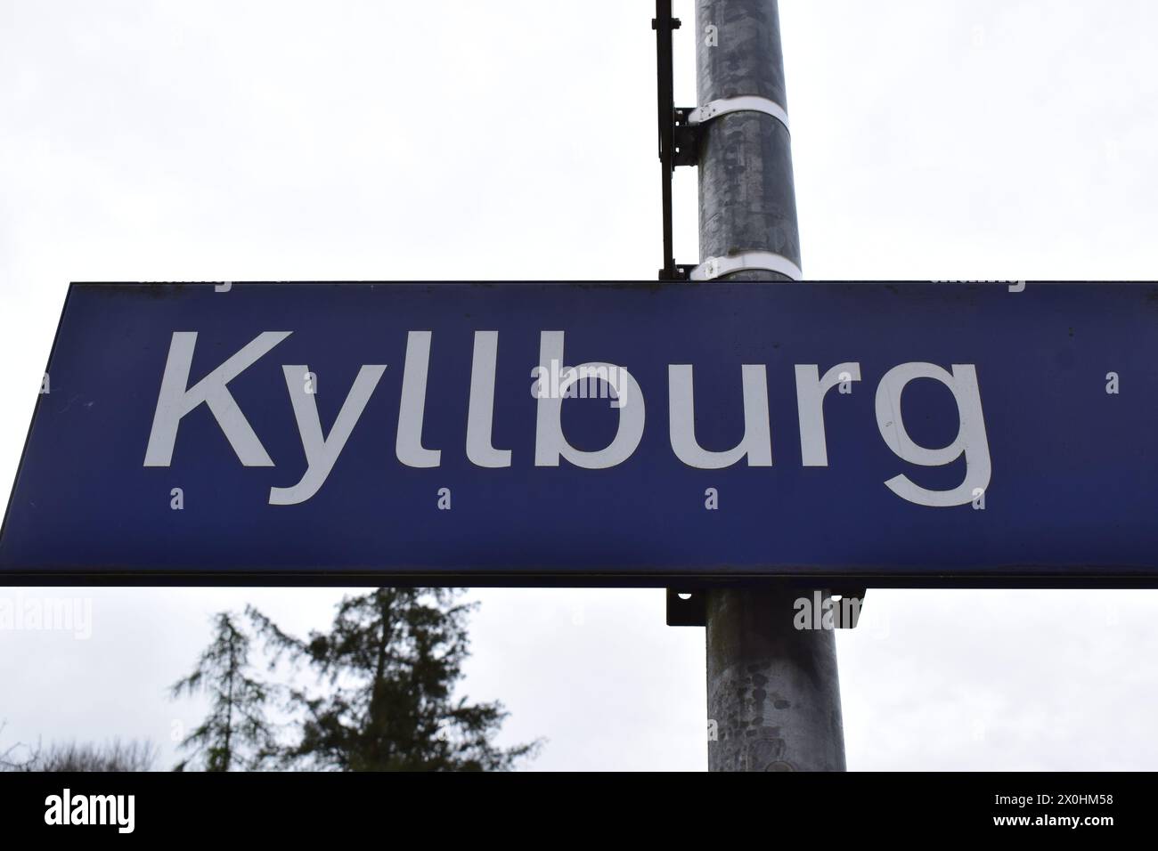station sign of Kyllburg Stock Photo - Alamy