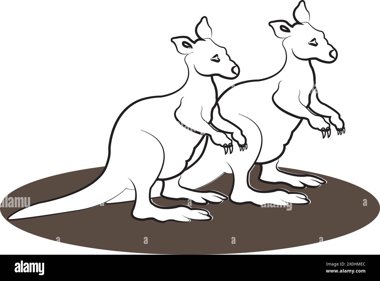 kangaroo icon vector illustration simple design Stock Vector Image ...