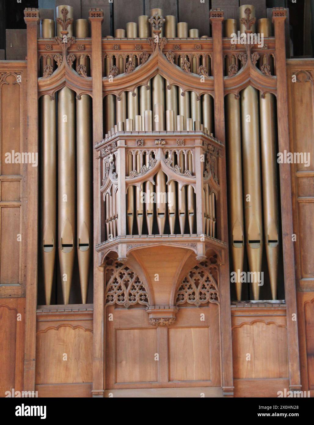 The Musical Pipes of a Traditional Church Organ Stock Photo - Alamy