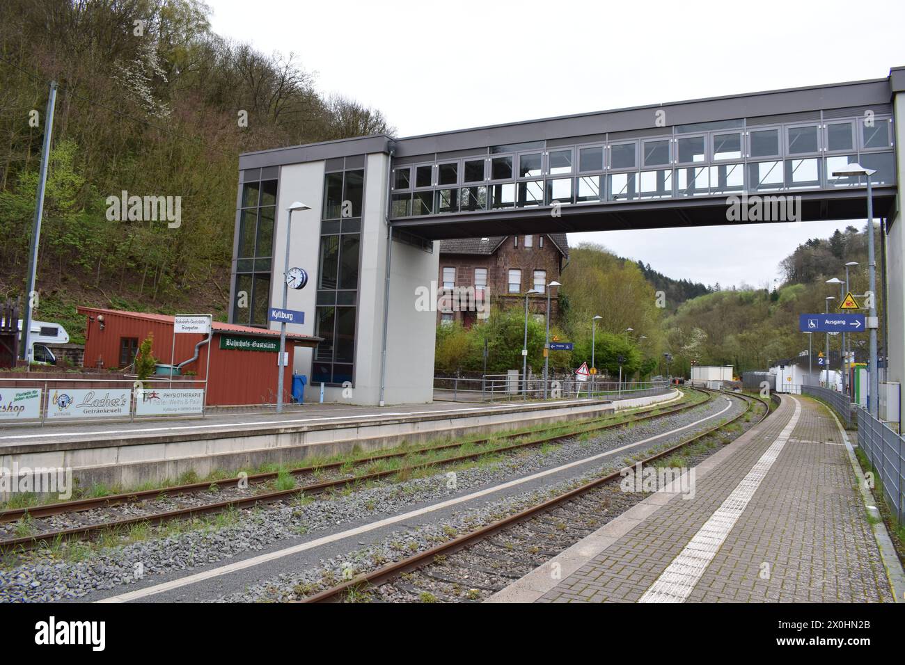 historic and still operating train station of Kyllburg Stock Photo - Alamy