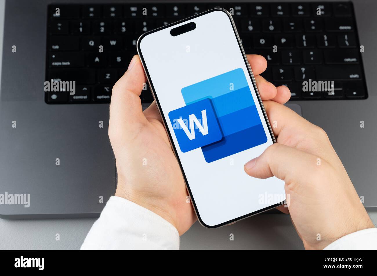 New York, USA - April 6, 2024: Popular Word mobile app on smartphone ...