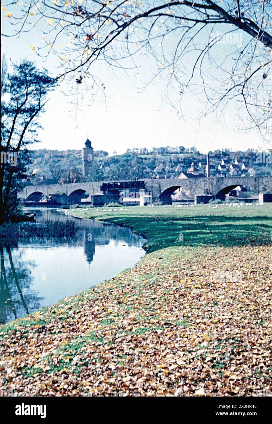 Old Main Bridge - with temporary bridge in the middle of the bridge ...