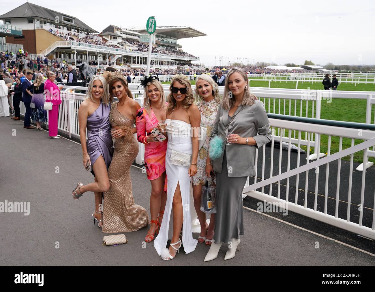 Racegoers on day two of the 2024 Randox Grand National Festival at ...