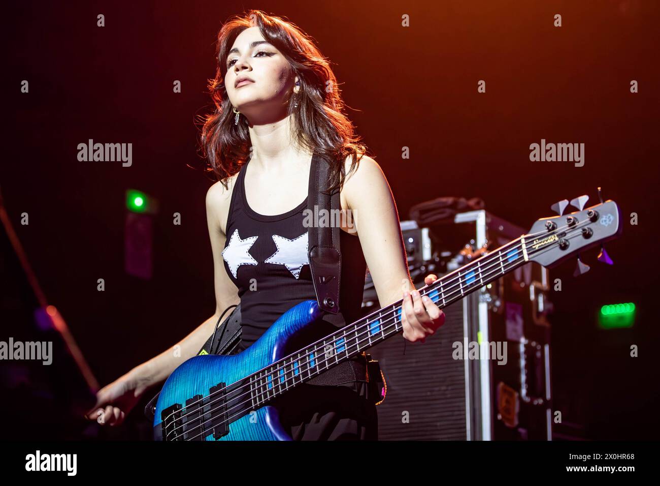 Milan, Italy. 11th Apr, 2024. The Mexican band THE WARNING performs ...