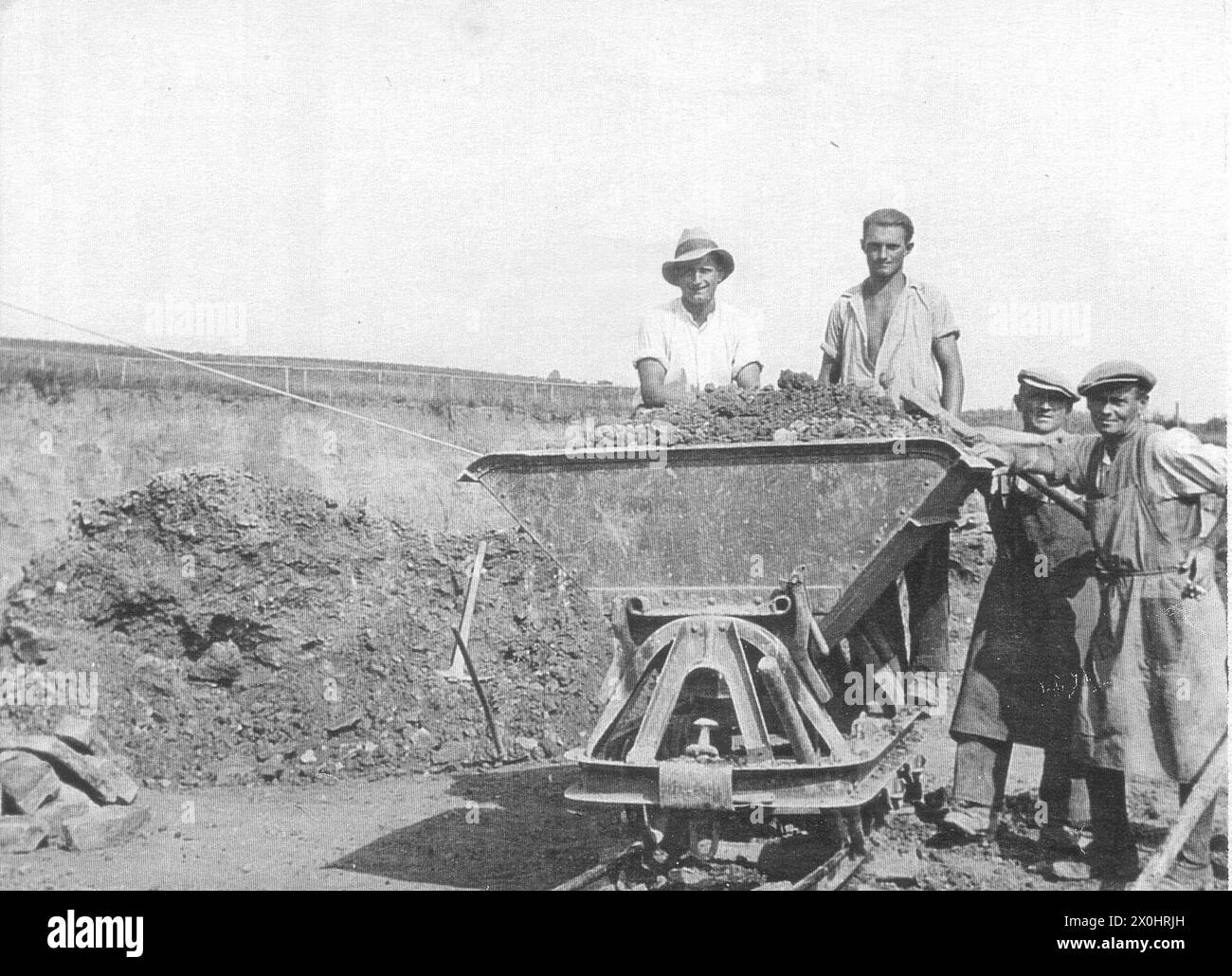Workers in marble quarry Black and White Stock Photos & Images - Alamy