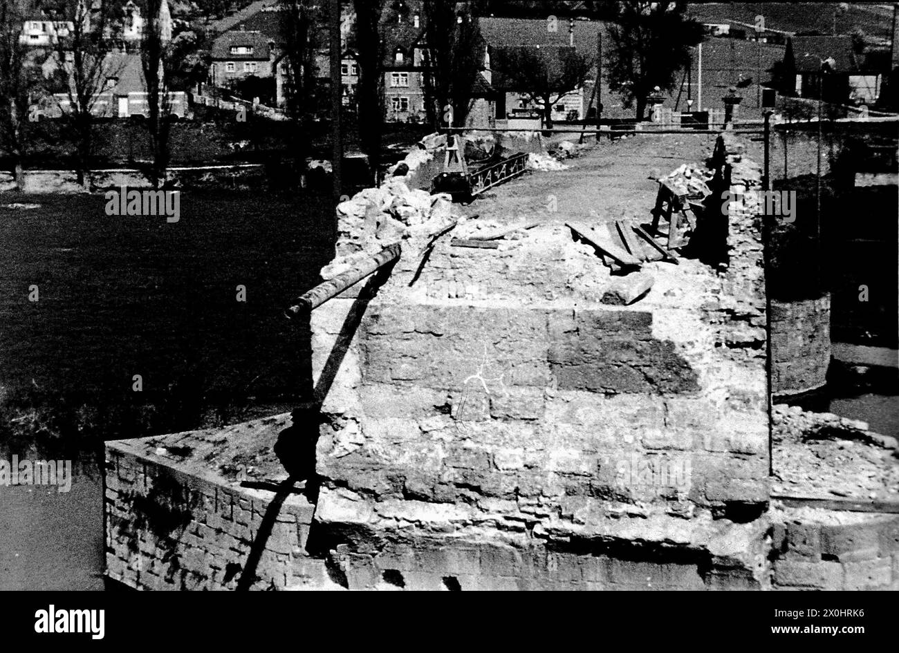 On April 1, 1945, German units blew up arch six in the middle of the ...