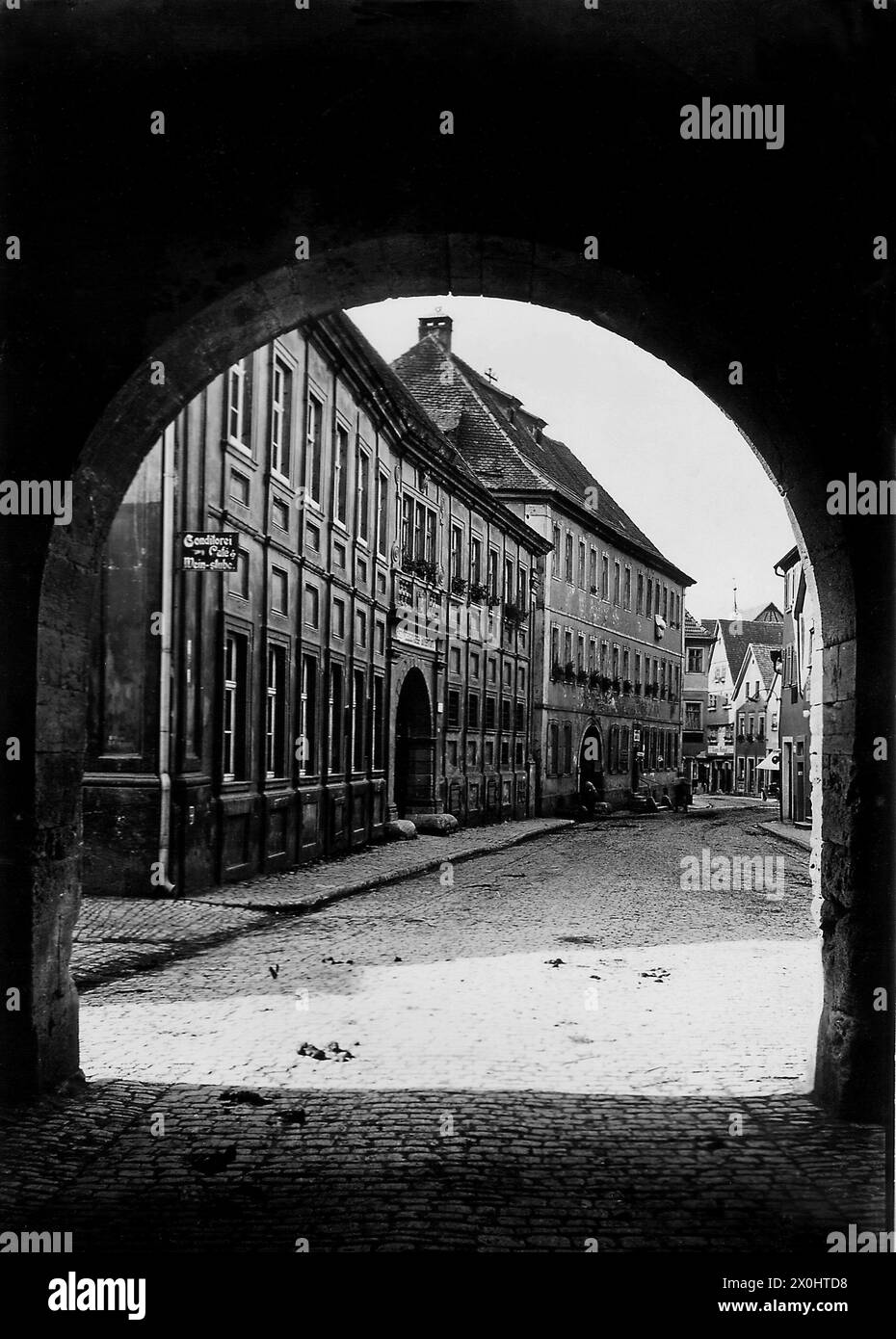 View through the upper gate onto the main street. [automated ...