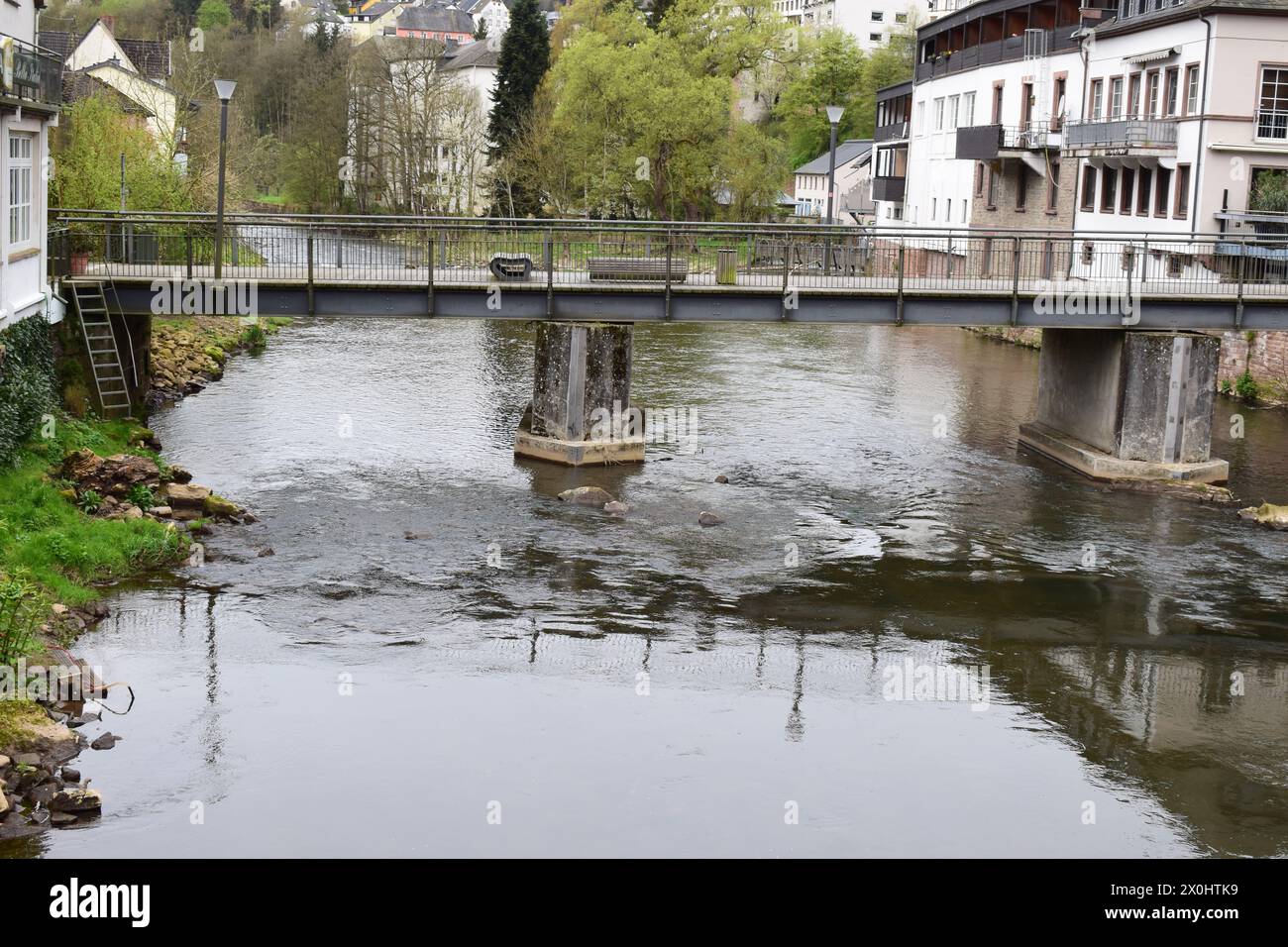 bridge across river Kyll Stock Photo - Alamy