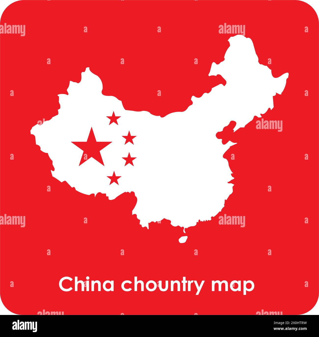 China country map hi-res stock photography and images - Alamy