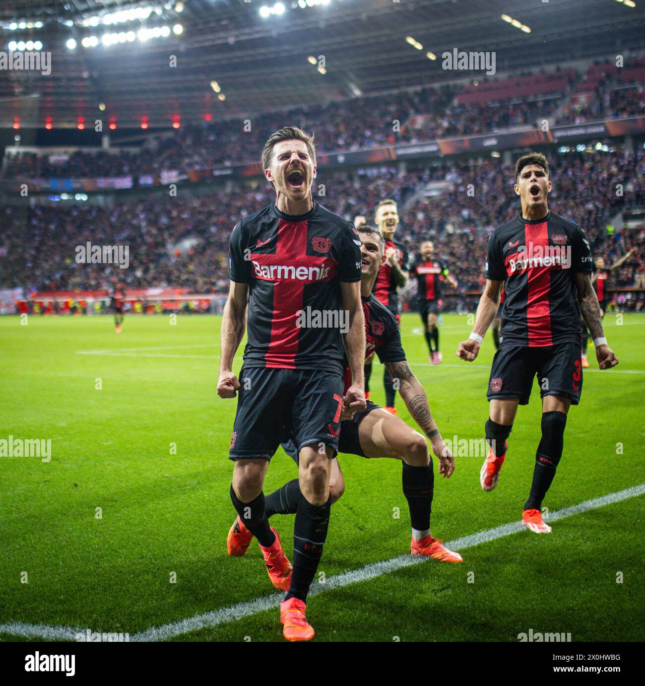 Leverkusen Germany. 11th Apr 2024. Torjubel: Jonas Hofmann (Leverkusen ...