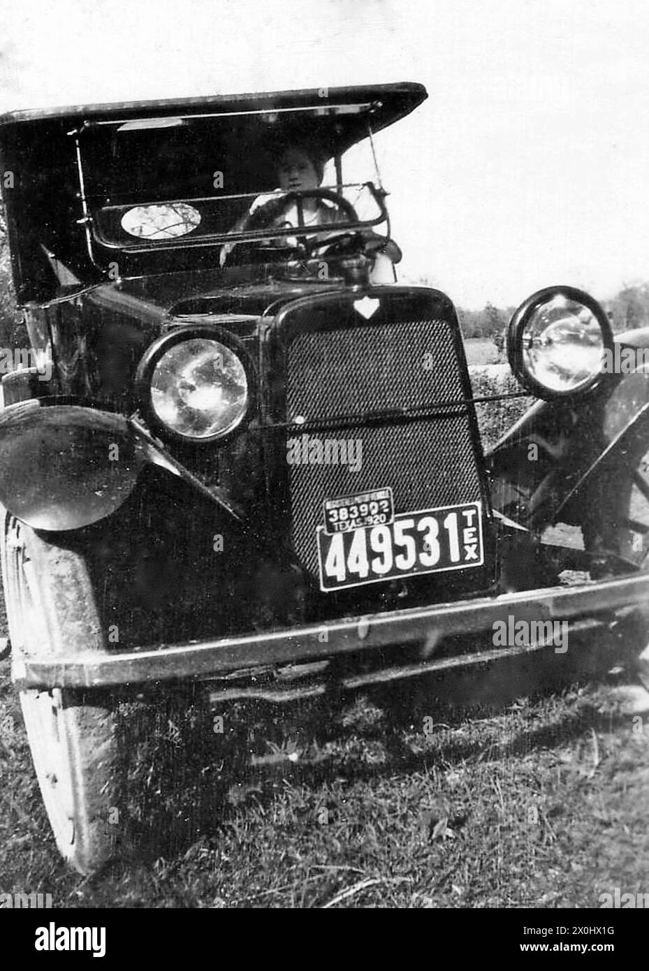 Classic car - Woman at the wheel [automated translation] Stock Photo ...