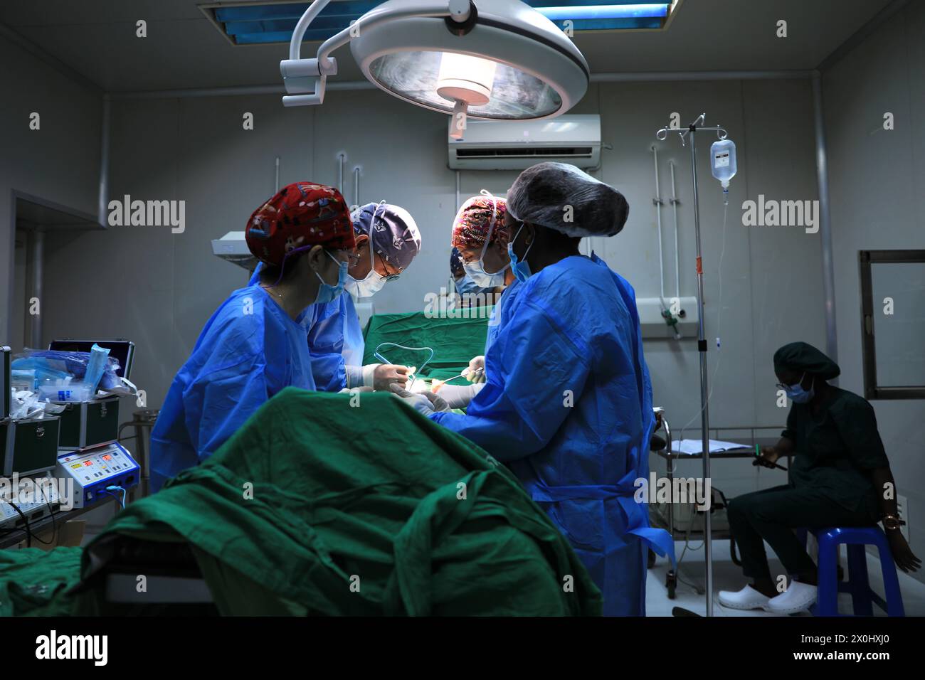 Kigali, Rwanda. 9th Apr, 2024. Doctors of the Chinese medical team to ...