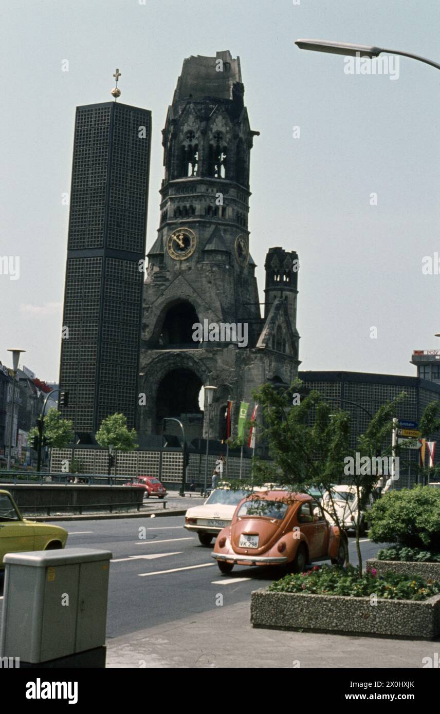 View of the Kaiser Wilhelm Memorial Church and the New Tower in West ...