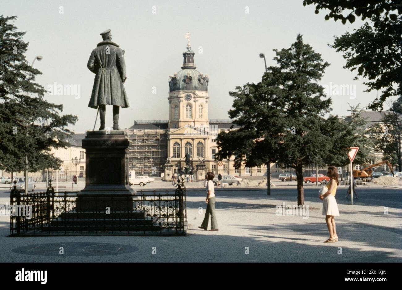 View of the bronze statue of Prince Albrecht of Prussia and the ...