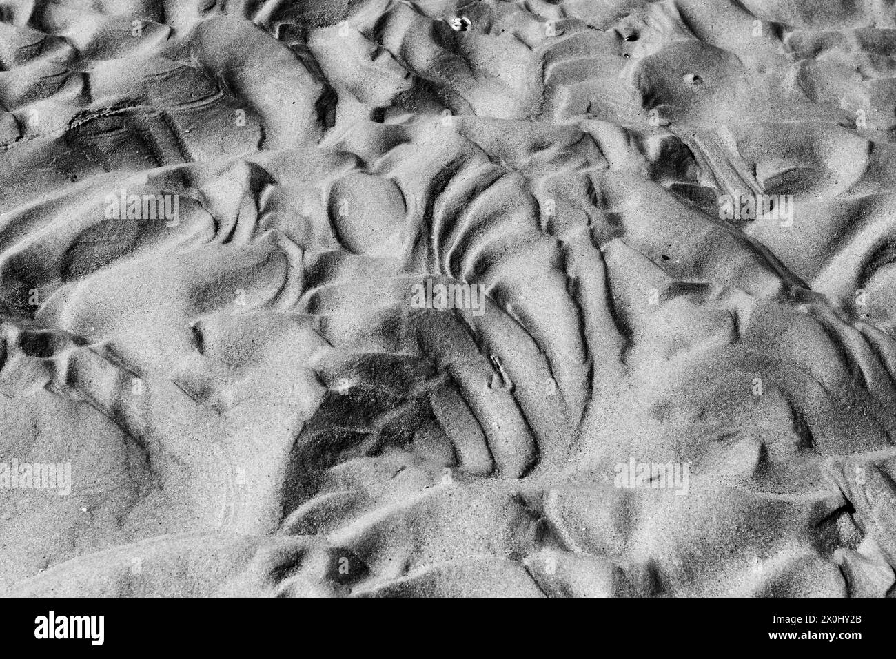 Sand formations during low tide on the Grande Côte before La Barre de ...