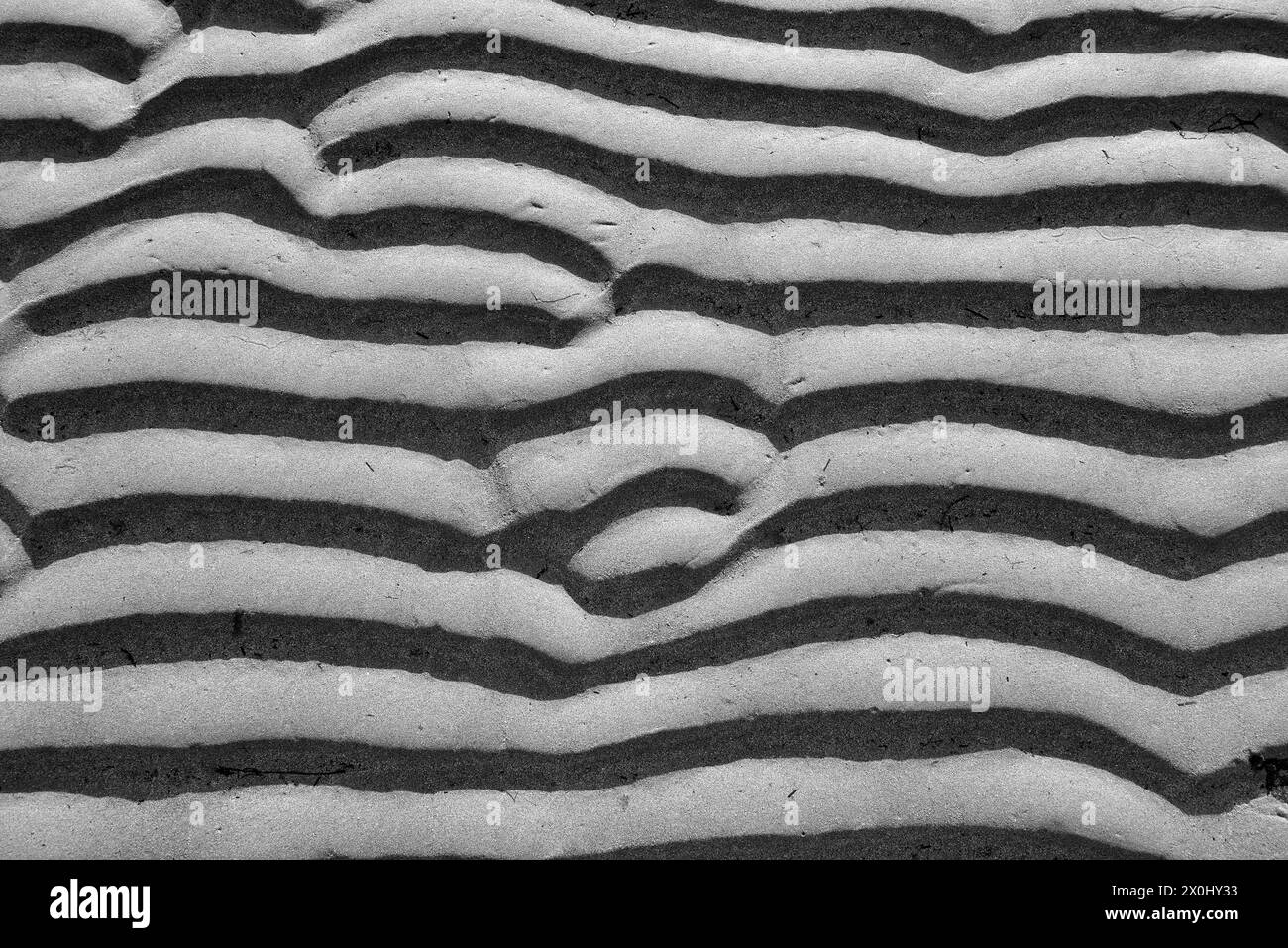Sand formations during low tide on the Grande Côte before La Barre de ...