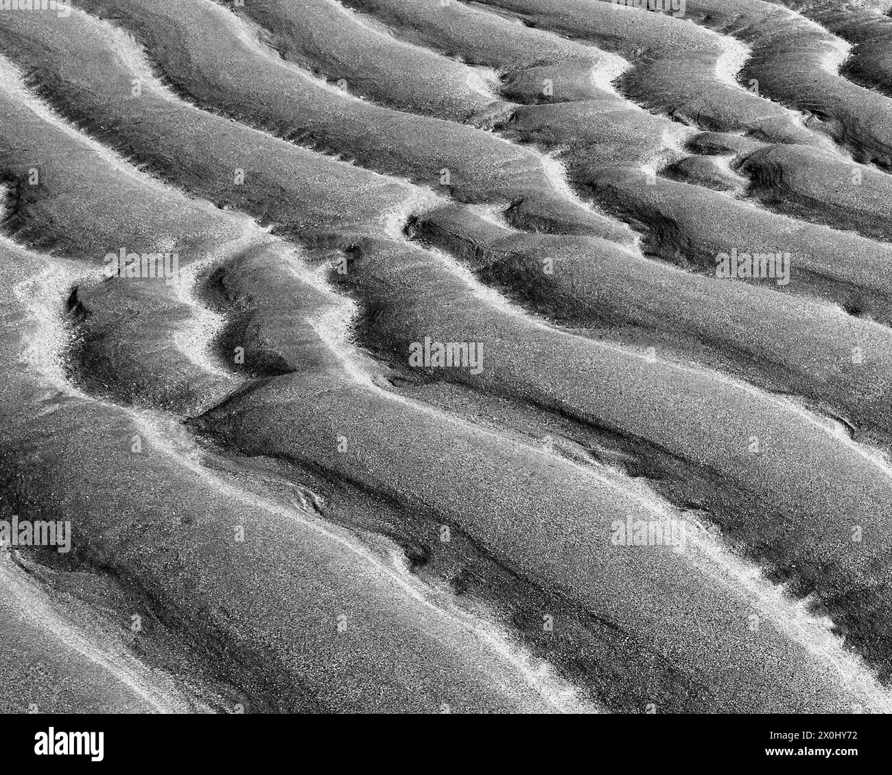 Sand formations during low tide on the Grande Côte before La Barre de ...