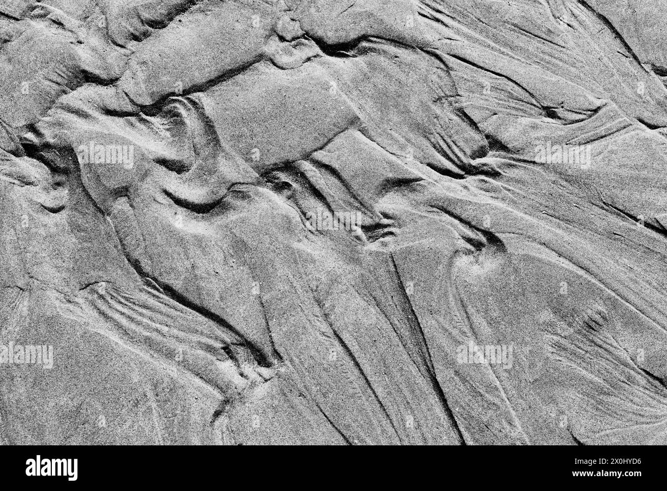 Sand formations during low tide on the Grande Côte before La Barre de ...