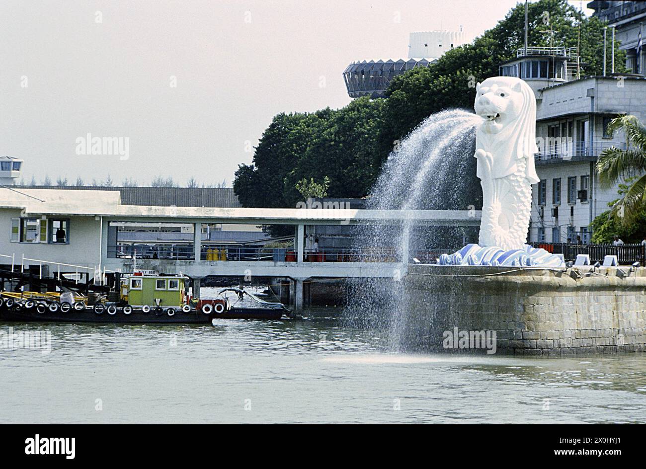 "The landmark of Singapore, the ""Merlion"". The statue stands at the ...