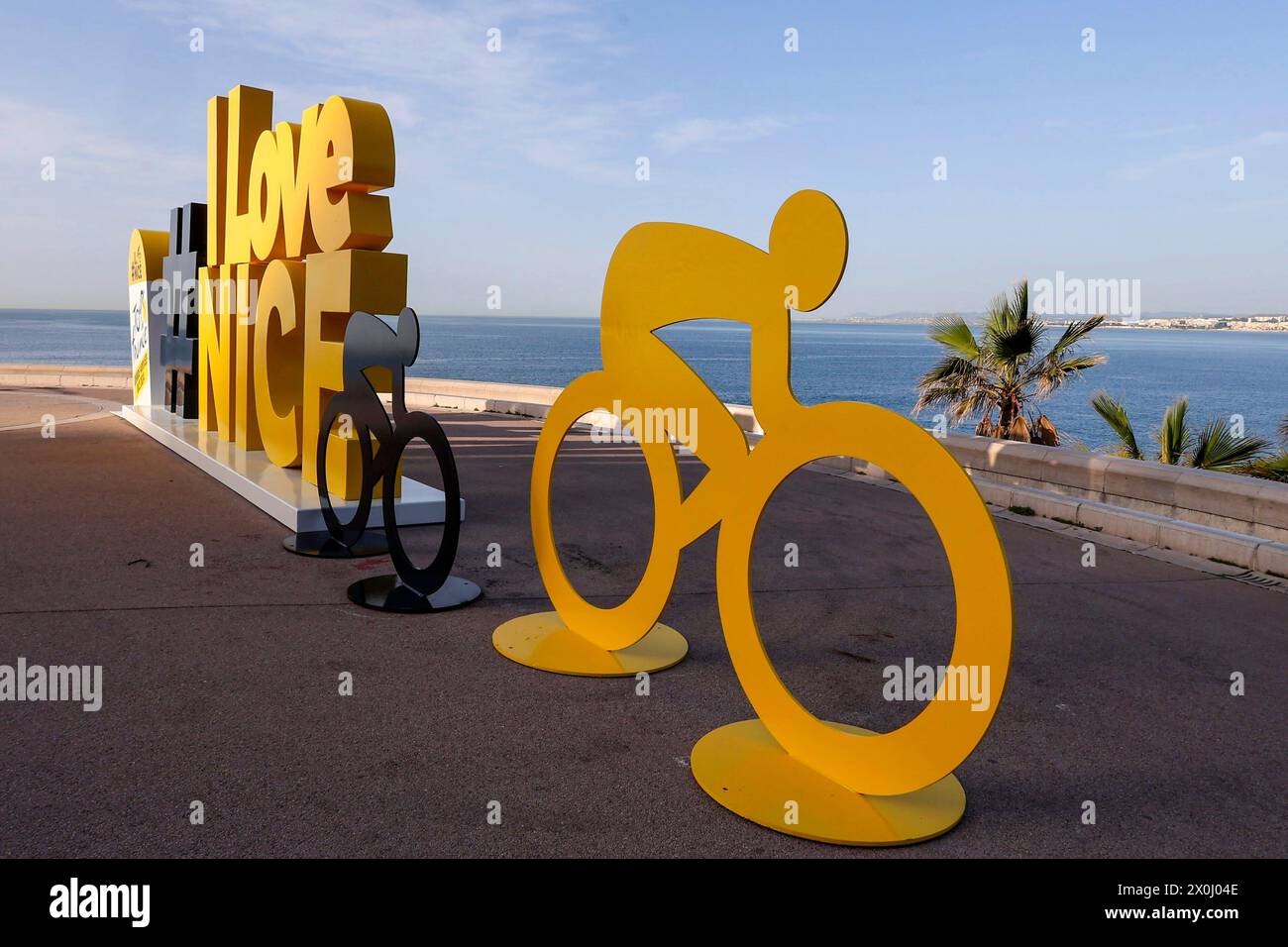 Nice, France. April 12, 2024. In July, Nice will host the finish of the ...