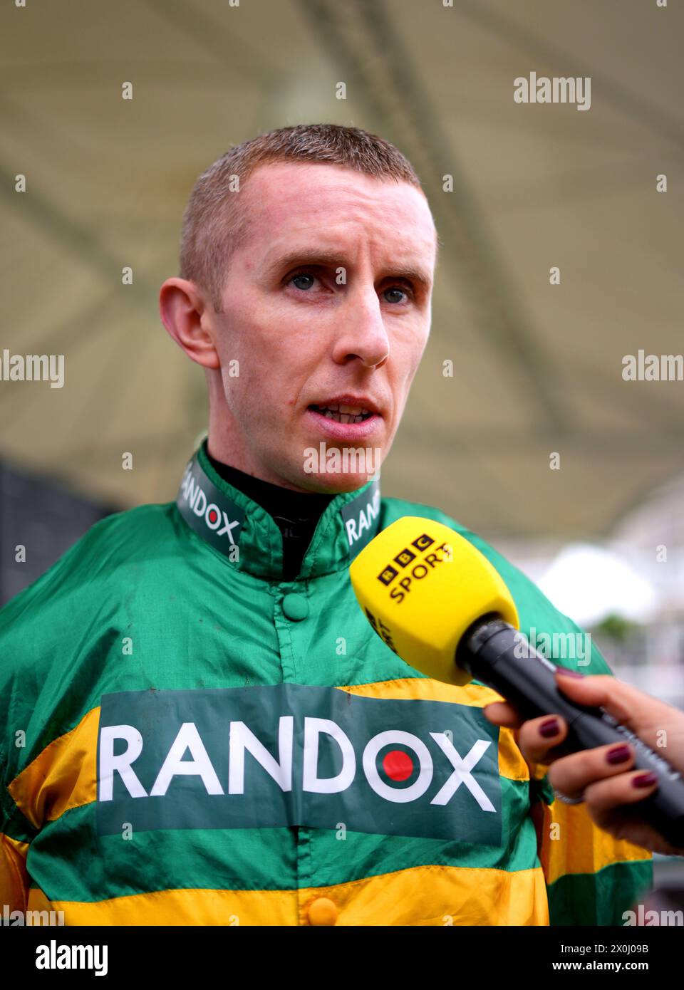 Jockey Mark Walsh speaks to BBC Sport after winning the TrustATrader ...