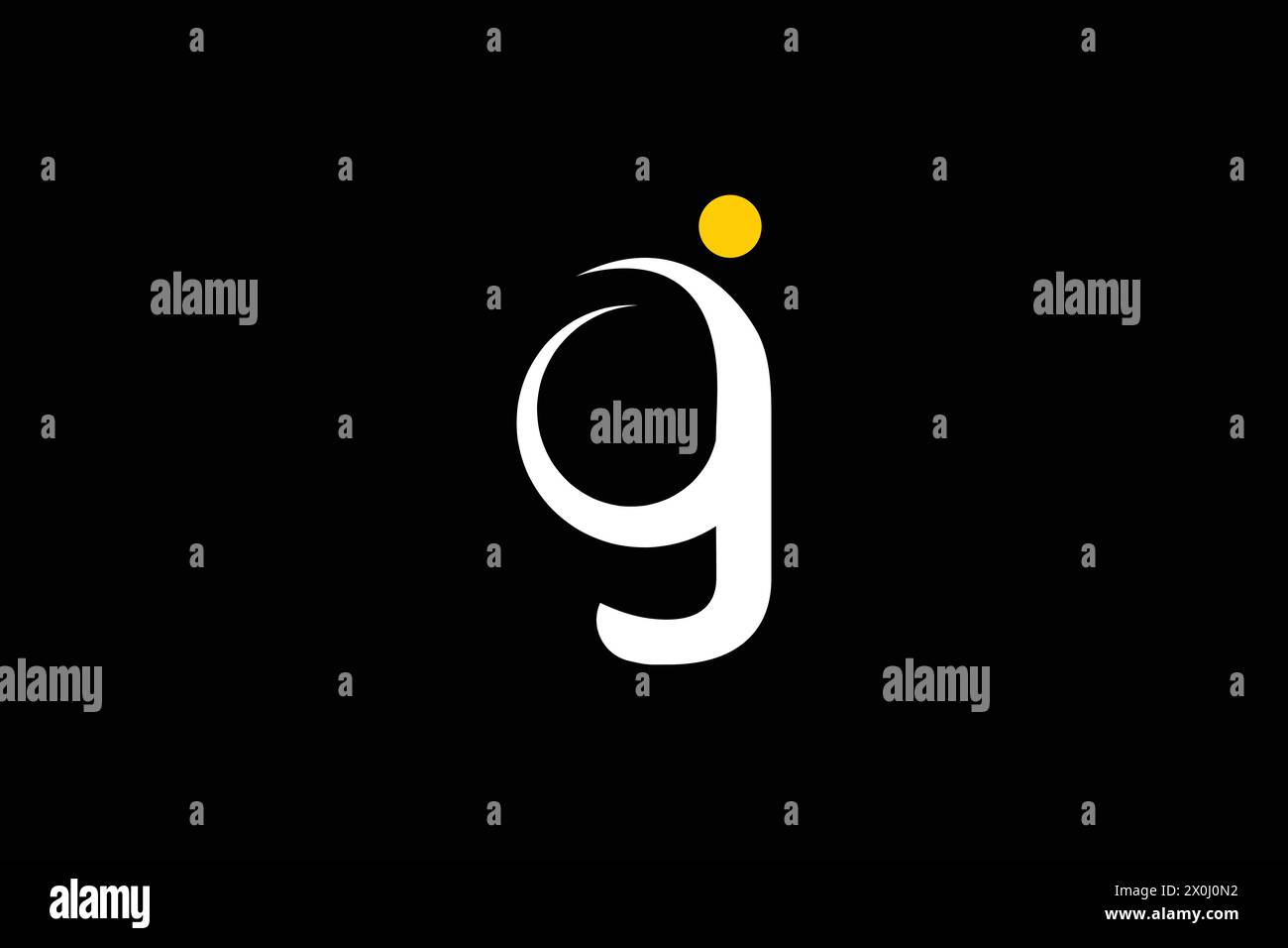 Professional Letter G Genius Man Logo Design Template Stock Vector ...