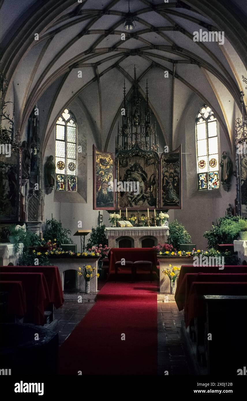 Interior view of the Holy Trinity Chapel, which was decorated for a ...