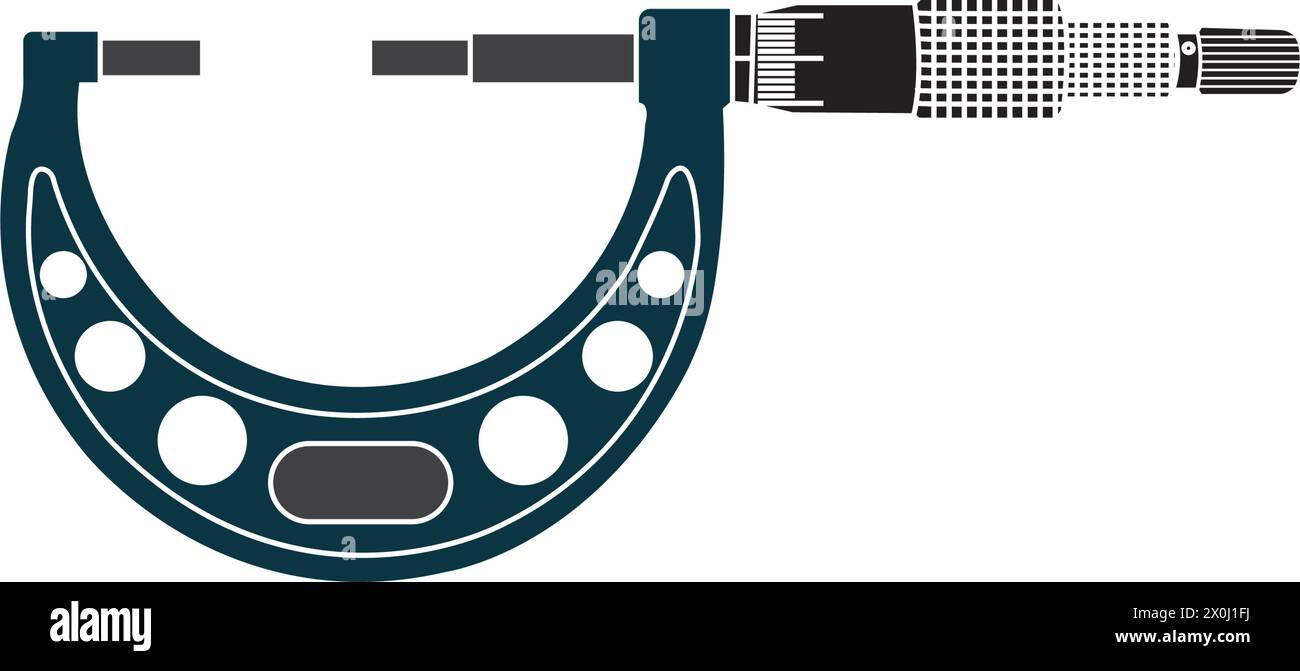 micrometer measuring instrument vector illustration design template ...