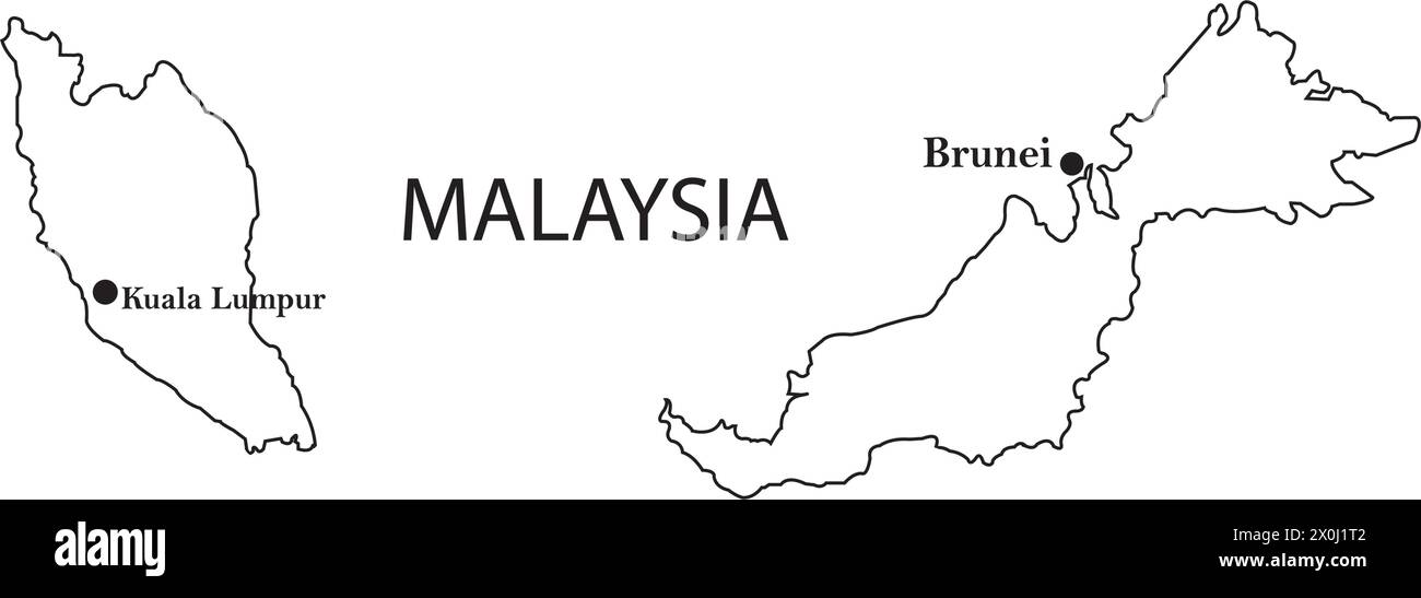 Malaysia country map icon vector illustration symbol design Stock ...