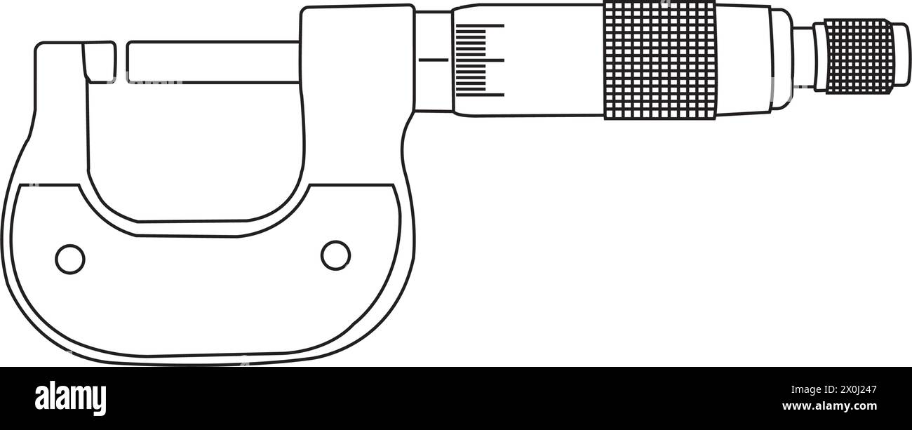 micrometer measuring instrument vector illustration design template ...