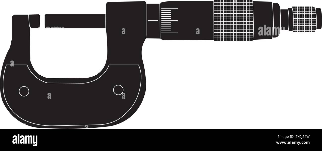 micrometer measuring instrument vector illustration design template ...