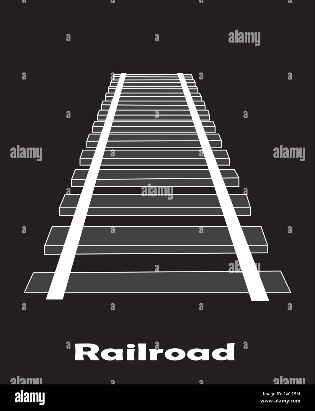 Railway Icon Vector Sign, railroad track silhouette Stock Vector Image ...