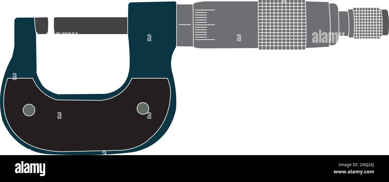 micrometer measuring instrument vector illustration design template ...