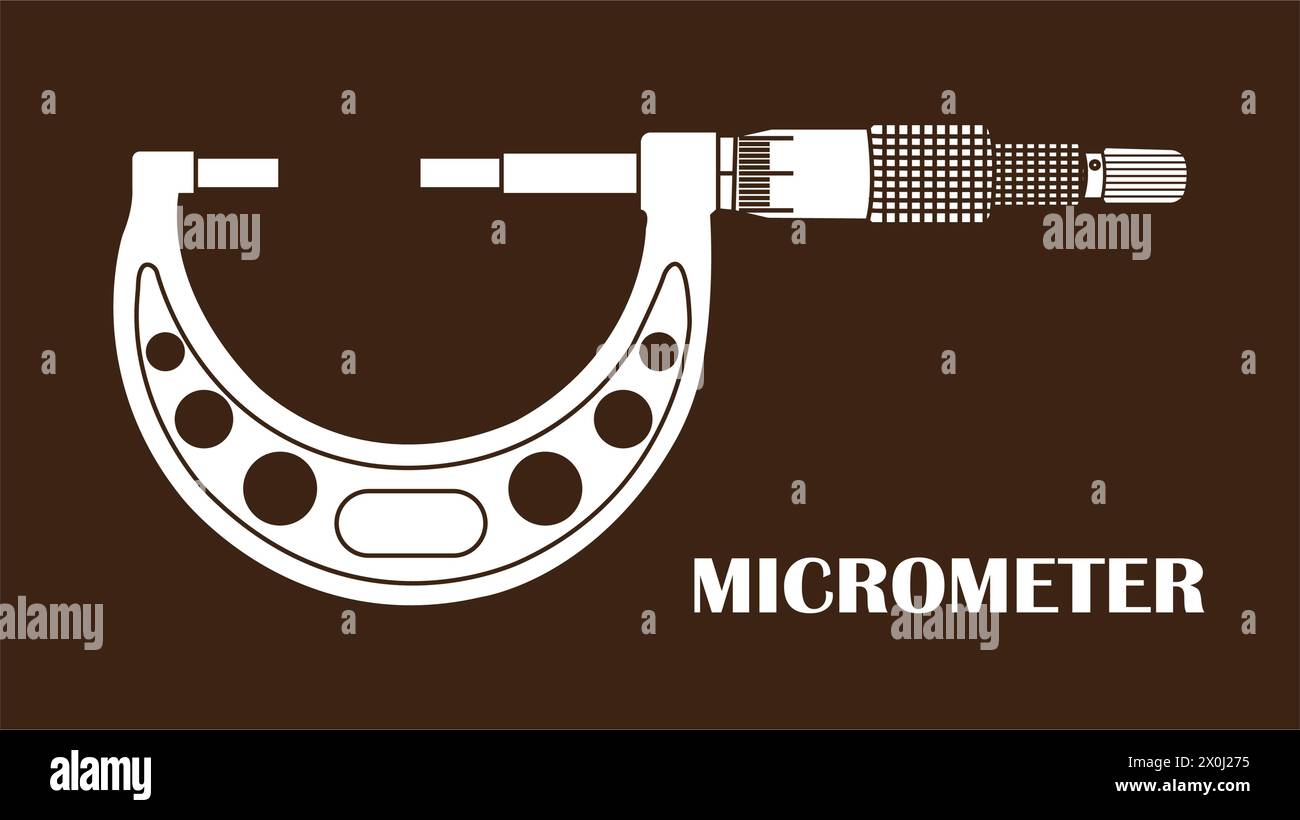 micrometer measuring instrument vector illustration design template ...
