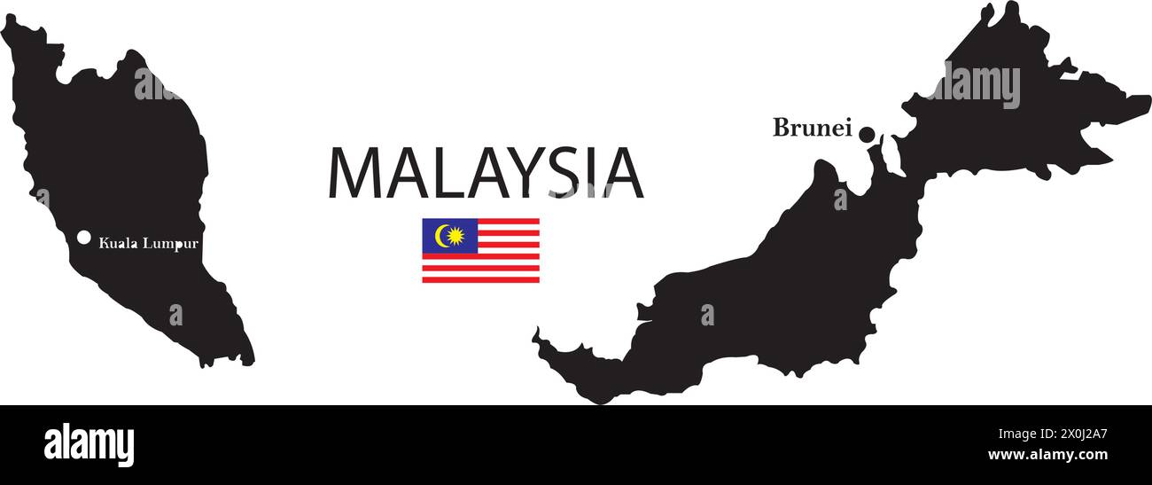 Malaysia country map icon vector illustration symbol design Stock ...