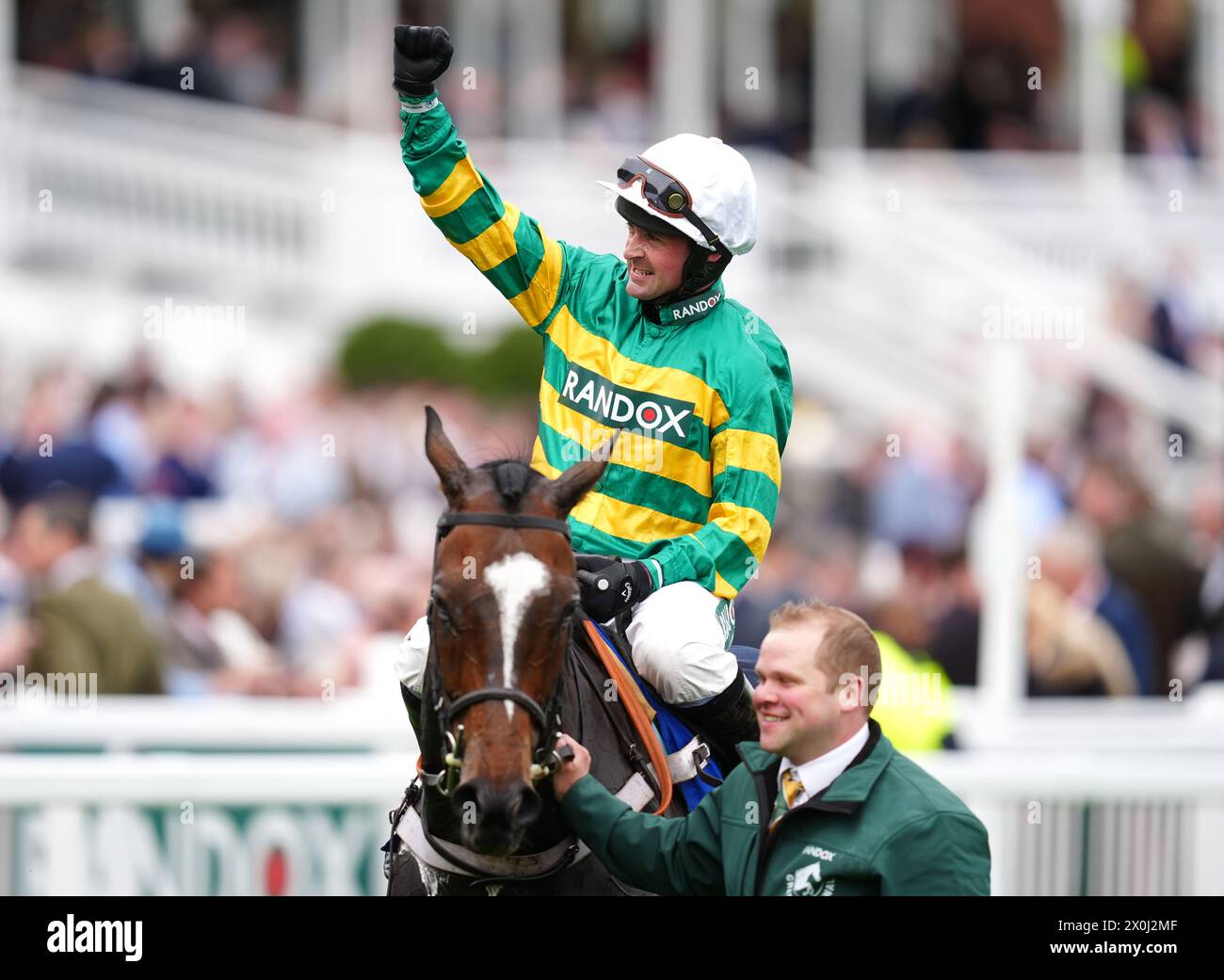 Nico de Boinville on board Jonbon after winning the My Pension Expert ...