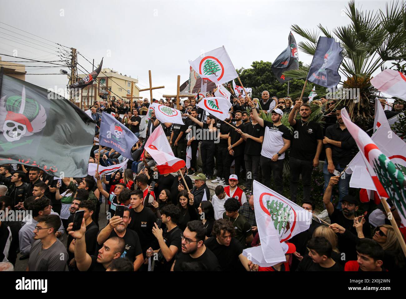 April 12, 2024, Beirut, Beirut, Lebanon: Supporters of Christian ...