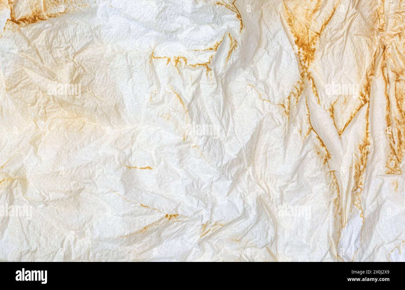 coffee stains on crumpled paper, texture, background Stock Photo - Alamy