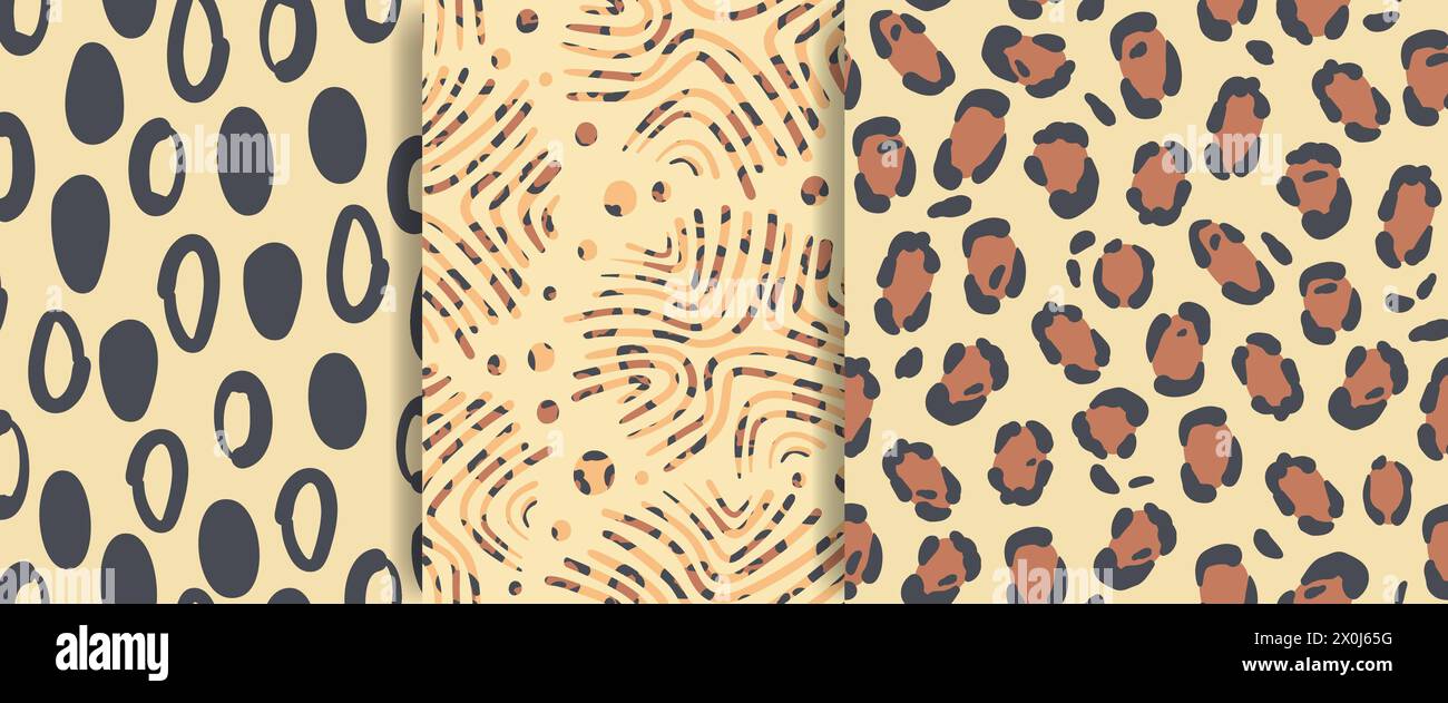 Leopard fur seamless fabric pattern. African ethnic pattern with ...