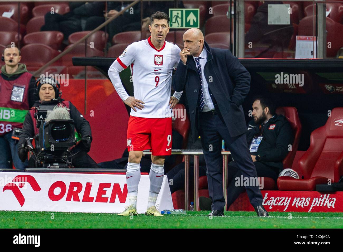 WARSAW, POLAND - 21 MARCH, 2024: UEFA Euro 2024 qualifying football ...