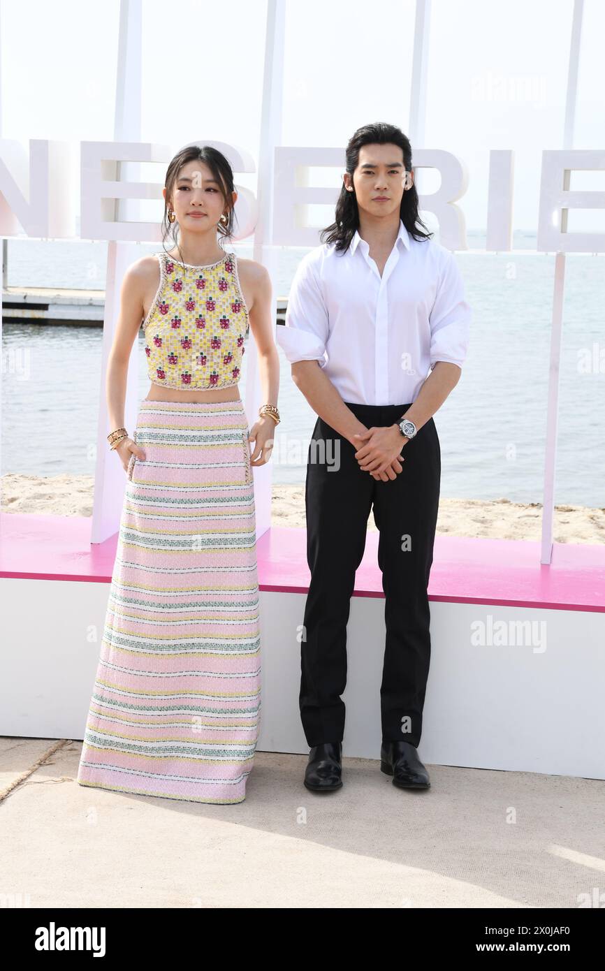 CANNES, FRANCE - APRIL 07: Zhou Yiran and Yu Shi (Yosh Yu) attend the "To The Wonder" Photocall ...