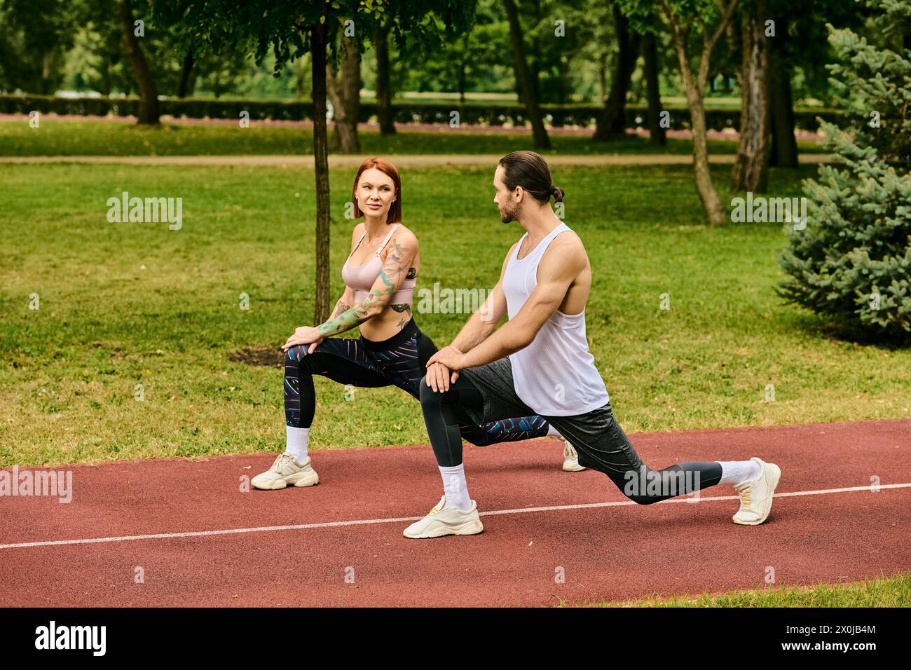 A dedicated woman in sportswear practice sport with determination ...
