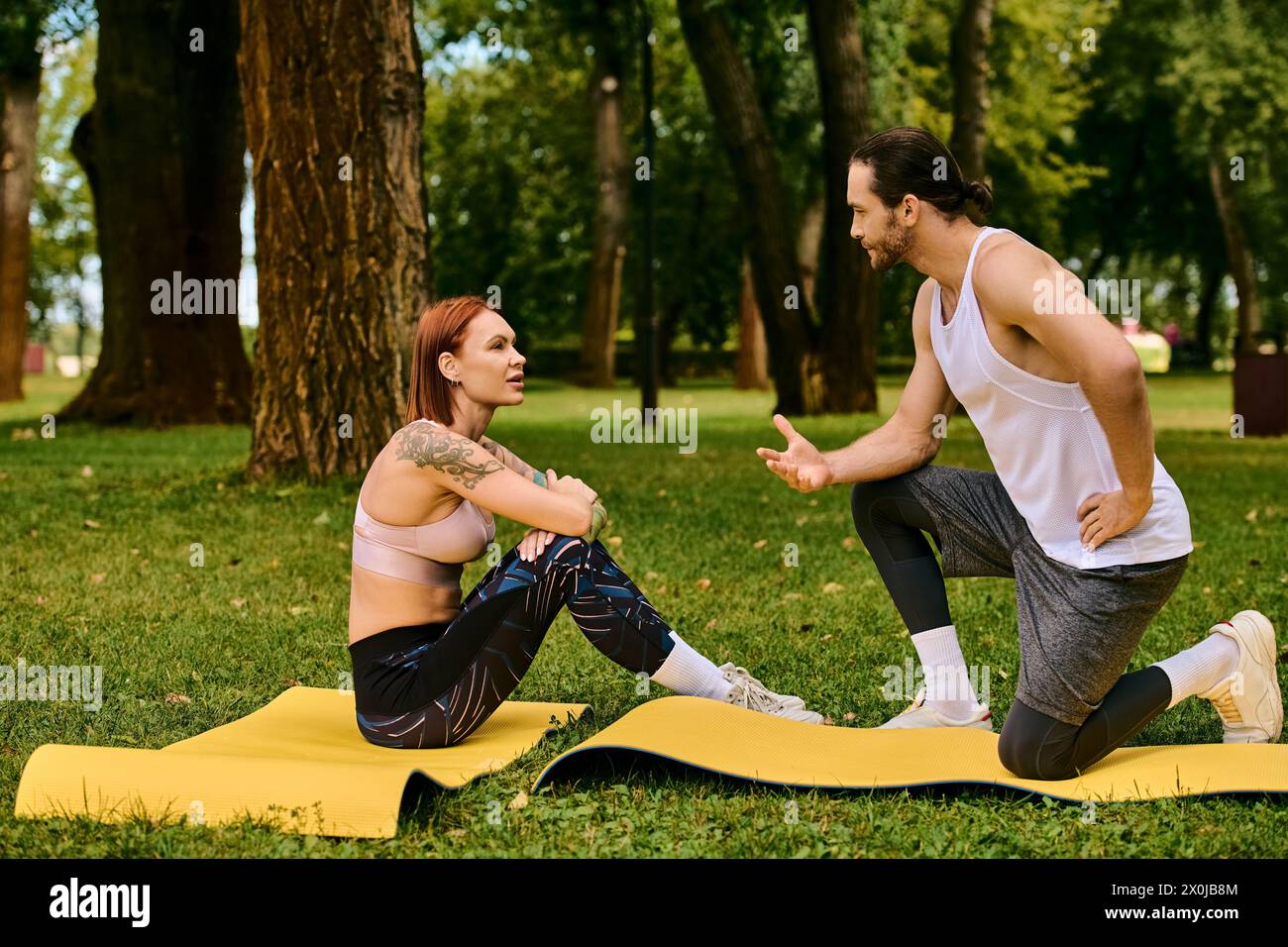 Woman being guided man in hi-res stock photography and images - Alamy