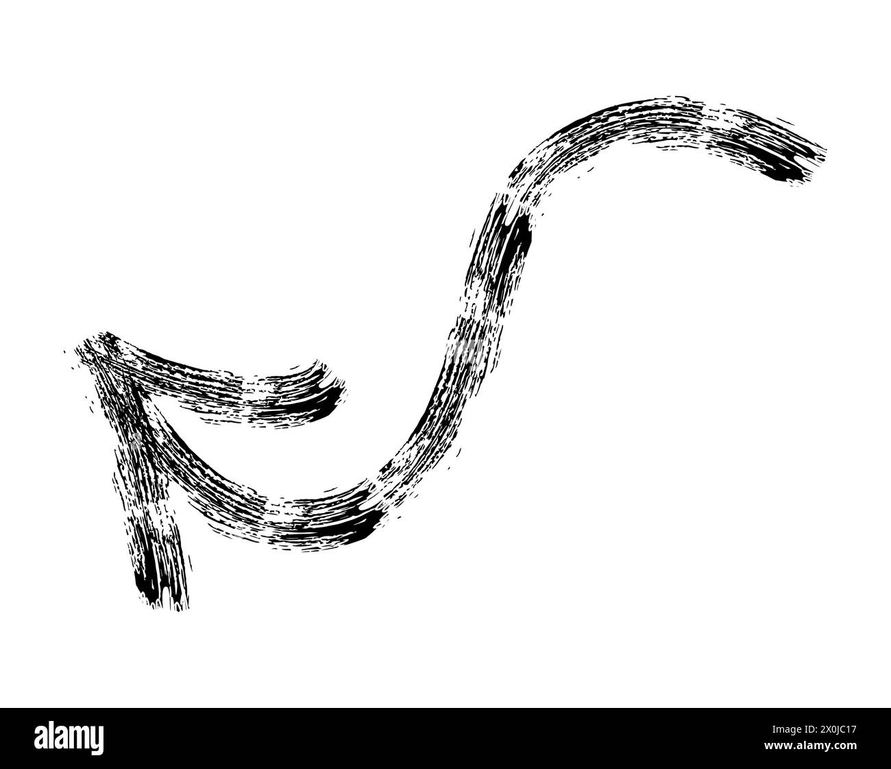 Hand drawn simple arrow drawn with wax crayon, chalk or charcoal ...