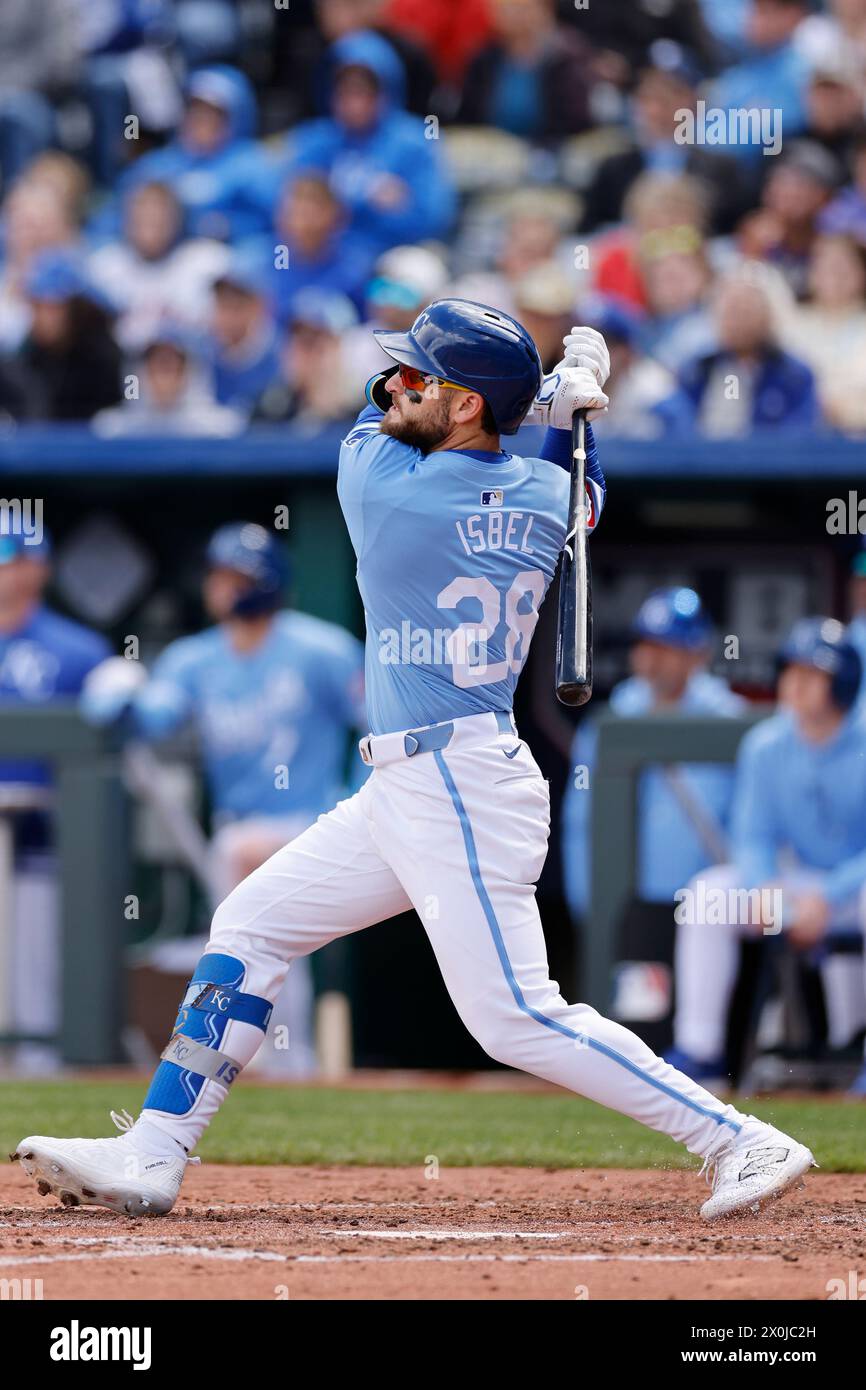 KANSAS CITY, MO - APRIL 11: Kansas City Royals outfielder Kyle Isbel ...