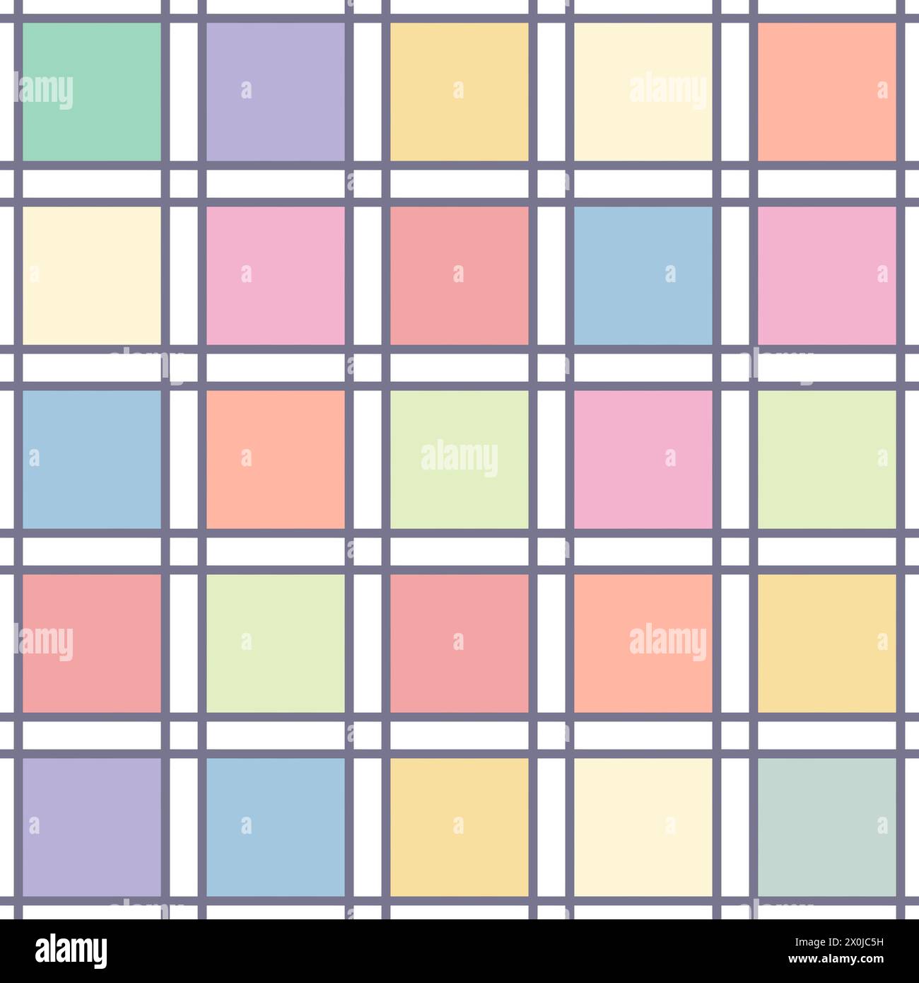 Seamless Colored checkerboard pattern. Pastel colors vector pattern ...